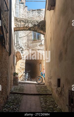The medieval village of Borgio Verezzi, in Liguria, Italy Stock Photo ...