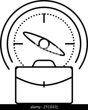 cultural fit interview job line icon vector illustration Stock Vector ...