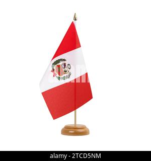 Small national flags of the Peru on a white background Stock Photo - Alamy