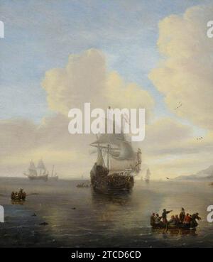 Willem van Diest (1610-1673) - A Single Action between English and ...