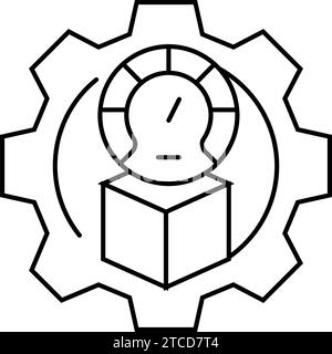 product testing mechanical engineer line icon vector illustration Stock ...