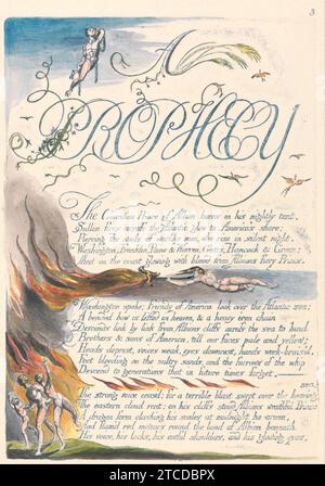 William Blake - America. A Prophecy, Plate 9, In Thunders Ends the ...