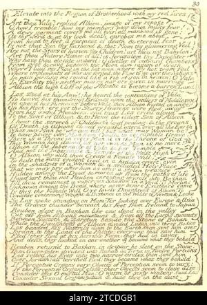 'Jerusalem, Plate 30' by William Blake is an illustration from his ...