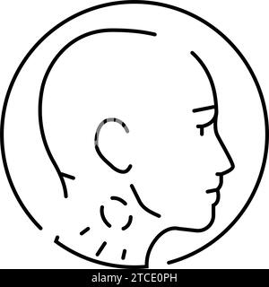 swollen tender glands disease symptom isometric icon vector ...