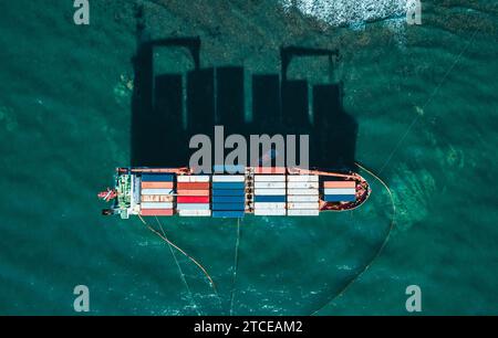 Cargo ship aground Stock Photo - Alamy
