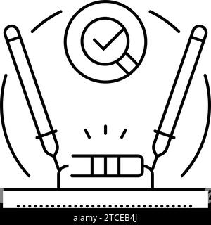 diode testing electronics line icon vector illustration Stock Vector ...
