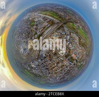 Deciduous trees at Datteln-Hamm canal in autumn, North Rhine-Westphalia ...