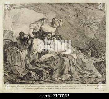 Lot and His Daughters by Joseph-Marie Vien after Jean François de Troy ...