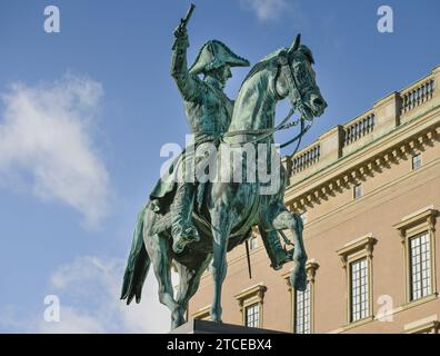 Reiterdenkmal Karl XIV Johans Ryttarstaty, Slottsbacken, Königliches ...