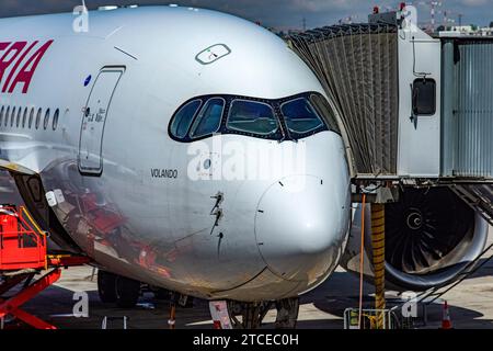 Fuselage of an Airbus A350-900, this is a new generation wide-body ...