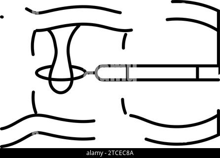 colon polyps gastroenterologist line icon vector illustration Stock ...