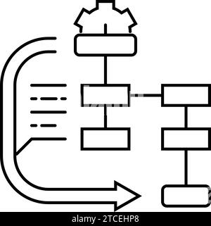 uml diagrams analyst line icon vector illustration Stock Vector Image ...
