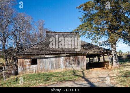 Hardy, Virginia - The horse barn at Booker T. Washington National ...