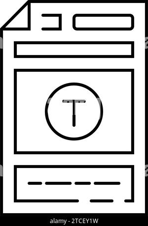 document templates technical writer line icon vector. document ...