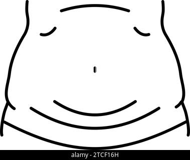 sudden weight gain disease symptom color icon vector illustration Stock ...