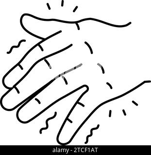hand tremors disease symptom line icon vector illustration Stock Vector ...