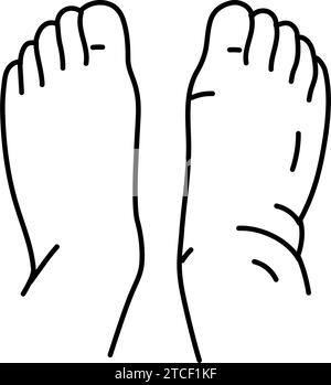 swollen ankles feet disease symptom icon doodle illustration Stock ...