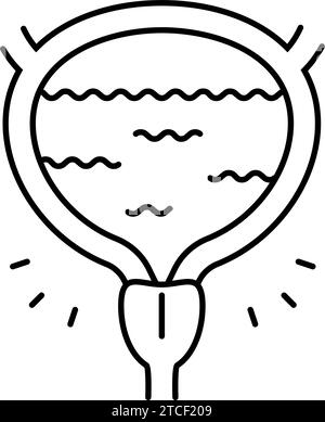 inability control bladder disease symptom glyph icon vector ...