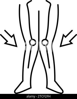 unsteady gait disease symptom line icon vector illustration Stock ...