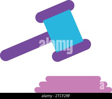 hammer of justice icon vector design template in white background Stock ...