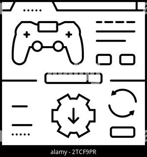 updates game development line icon vector illustration Stock Vector ...