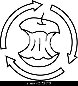 composting green living line icon vector illustration Stock Vector ...