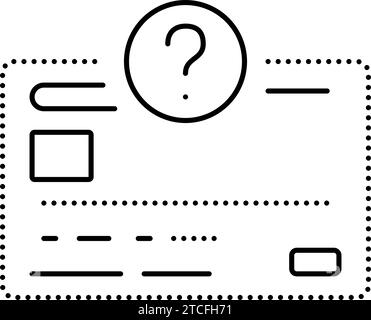 lost card bank payment line icon vector. lost card bank payment sign ...
