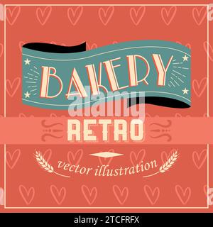 Colored retro bakery shop poster Vector Stock Vector Image & Art - Alamy