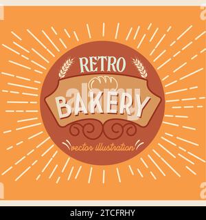 Colored retro bakery shop poster Vector Stock Vector Image & Art - Alamy