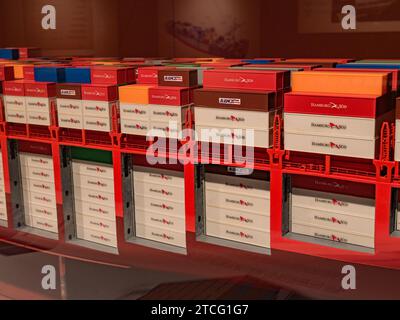 Model of a container ship (reefer ship) the International Maritime ...