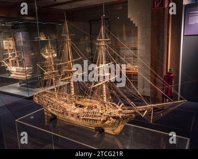 A bone ship model of International Maritime Museum in HafenCity ...