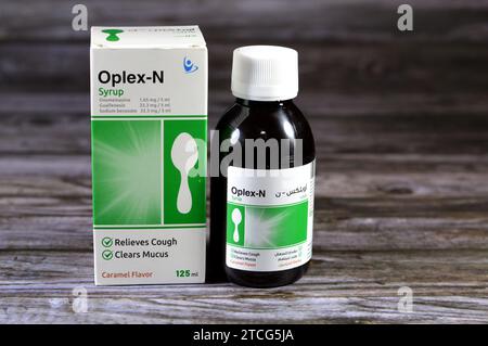 Cairo, Egypt, December 3 2023: Oplex-N Anti-cough, antitussive and ...