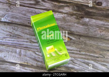 Cairo, Egypt, December 3 2023: Phenadone Syrup, Chlorpheniramine ...