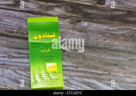 Cairo, Egypt, December 3 2023: Phenadone Syrup, Chlorpheniramine ...