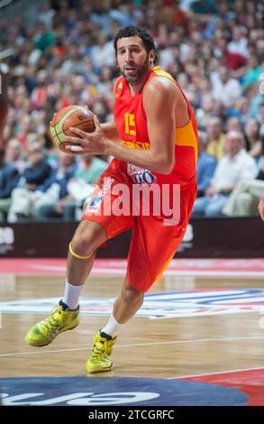 Madrid, August 23, 2013. Friendly Spanish basketball team - France ...