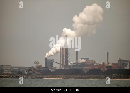 Industrial Factories Producing Pollution by the Ocean Stock Photo - Alamy
