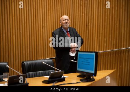 Madrid, 03/16/2022. José Félix Tezanos, president of Cis, in a Congressional commission. Photo ...