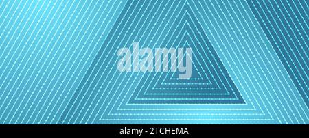 Triangular dotted lines abstract tech blue purple glowing background ...