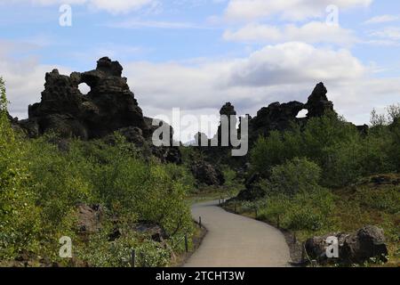 Lava labyrinth from Dimmuborgir-Iceland Stock Photo - Alamy