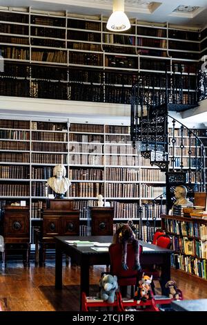Interior of the Armagh Robinson Library, with books, bookshelves and ...