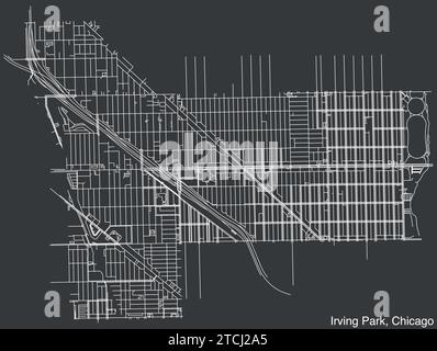 Street roads map of the IRVING PARK COMMUNITY AREA, CHICAGO Stock ...
