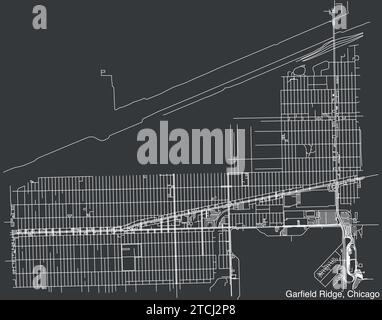 Street roads map of the GARFIELD RIDGE COMMUNITY AREA, CHICAGO Stock ...
