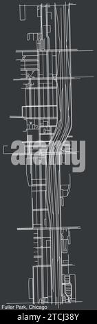 Street roads map of the FULLER PARK COMMUNITY AREA, CHICAGO Stock ...