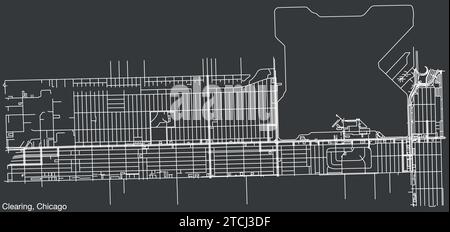 Street roads map of the CLEARING COMMUNITY AREA, CHICAGO Stock Vector ...