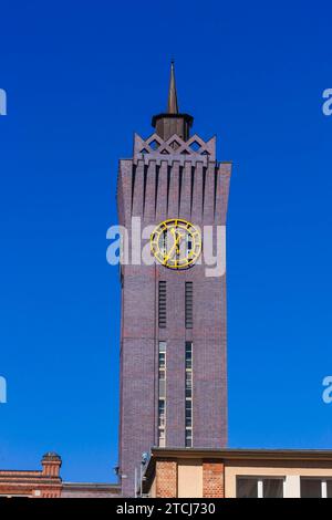 Clock tower of the Schubert & Salzer company Stock Photo - Alamy