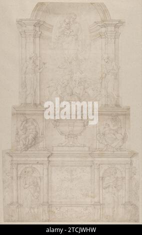 Design for the Tomb of Pope Julius II della Rovere, Michelangelo ...