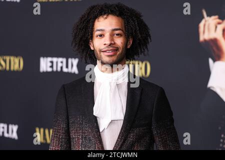 Jordan Dobson arrives at a special screening of "Maestro" on Tuesday ...