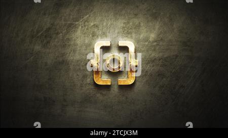 ordi cryptocurrency coin on colorful background; color art Stock Photo ...