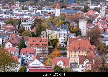 RAVENSBURG, GERMANY - OCTOBER 15, 2022: Ravensburg is a city of towers ...