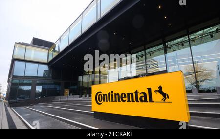 Hanover, Germany. 13th Dec, 2023. An illuminated strip shows the ...